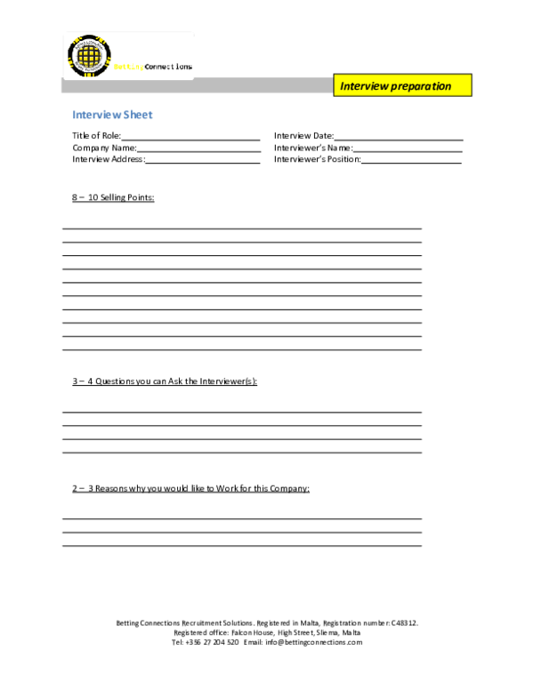 (PDF) Interview Preperation Document