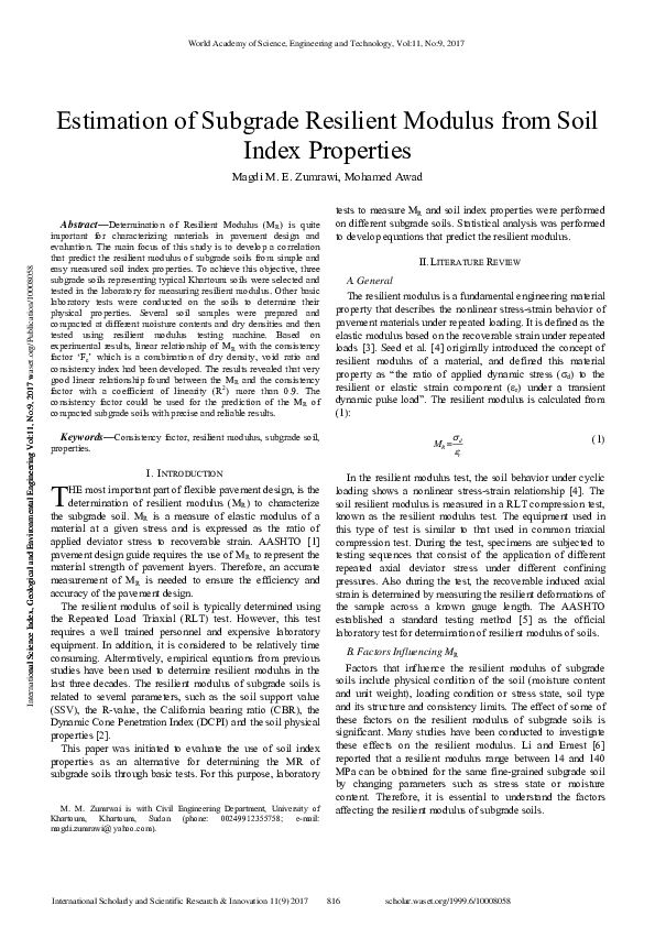 (PDF) estimation-of-subgrade-resilient-modulus-from-soil-index ...