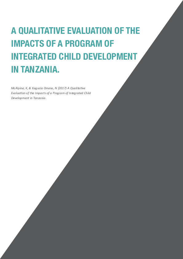 (PDF) A qualitative evaluation of the impacts of a program of ...