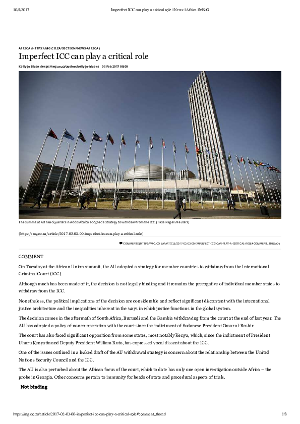 (PDF) Imperfect ICC can play a critical role