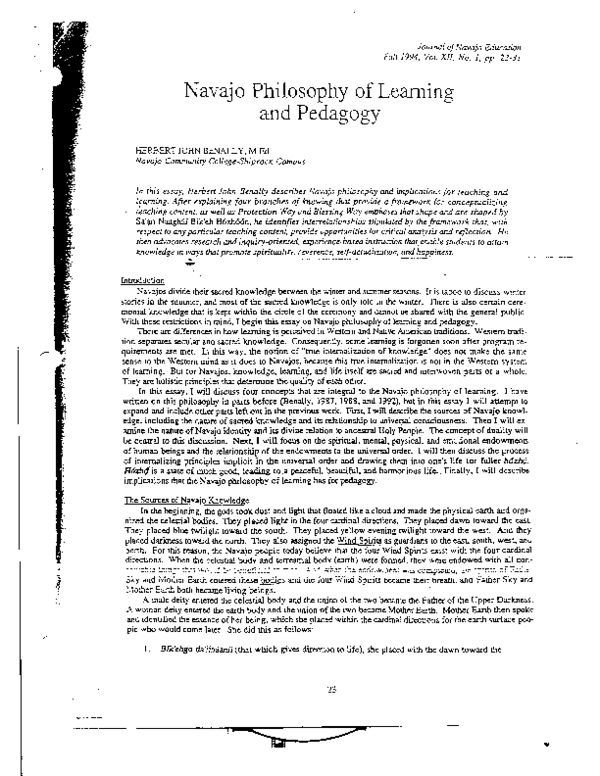 (PDF) Din茅 philosophy of learning