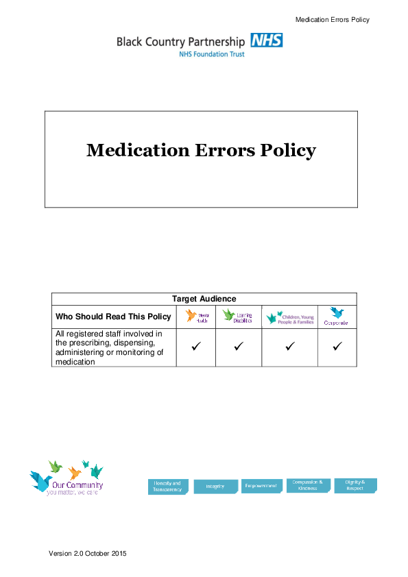 (PDF) Medication Errors Policy Medication Errors Policy
