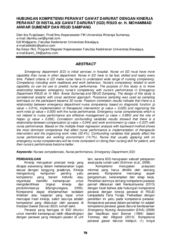 (DOC) Kualifikasi Perawat IGD | Idjzulz Zulkifli - Academia.edu