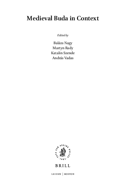 (PDF) Royal Summits in and around Medieval Buda