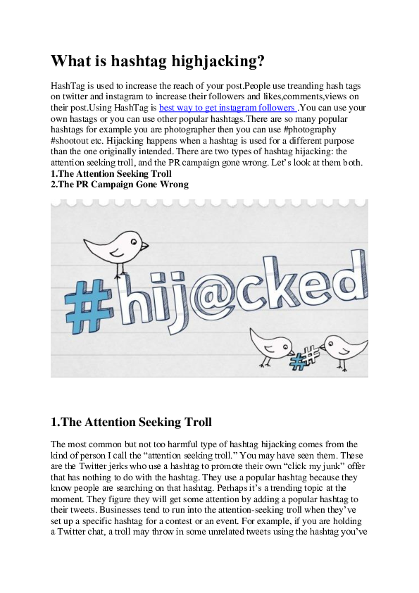 (DOC) What is hashtag highjacking