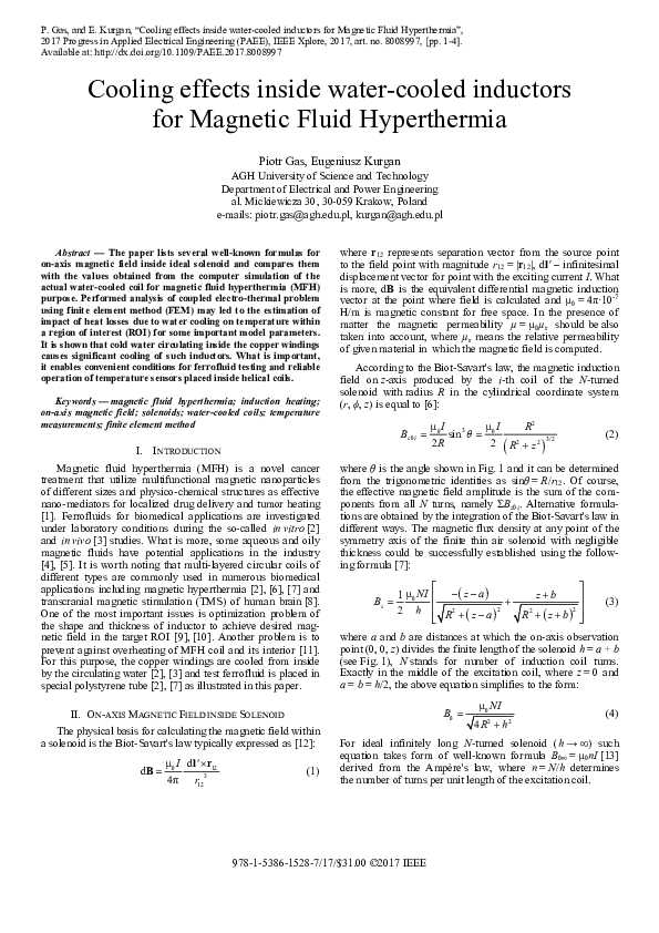 (PDF) Cooling effects inside water-cooled inductors for Magnetic Fluid ...