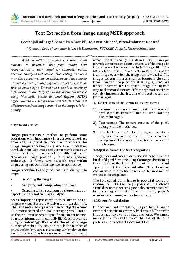 Pdf Image Text Extraction With Mser Method 3233