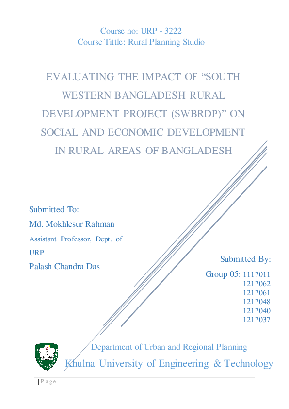 (PDF) EVALUATING THE IMPACT OF “SOUTH WESTERN BANGLADESH RURAL ...