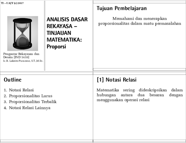 (PDF) ANALISIS DASAR REKAYASA – TINJAUAN MATEMATIKA: Proporsi Pengantar ...