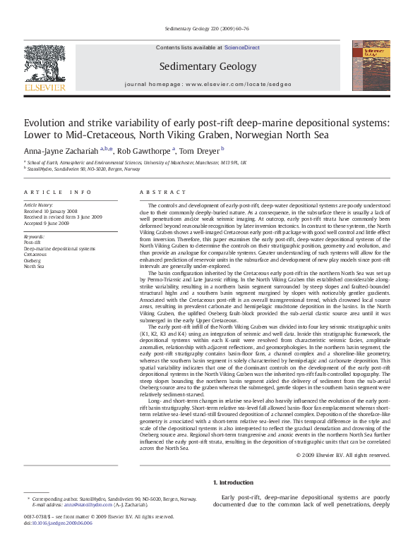 (PDF) Evolution and strike variability of early post-rift deep-marine ...