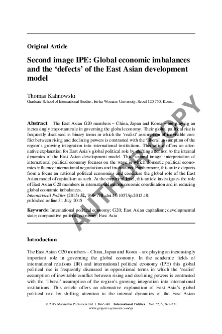 (PDF) Second image IPE: Global economic imbalances and the ‘defects’ of ...