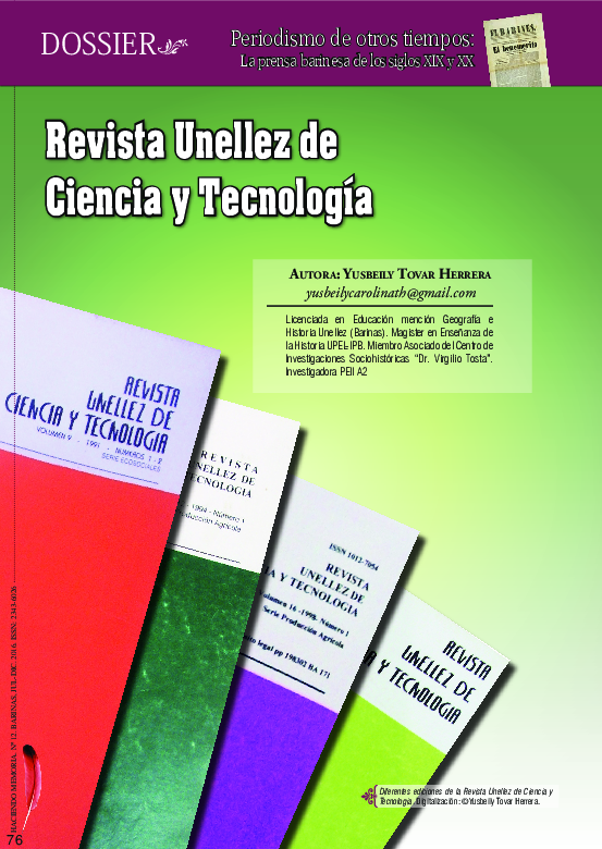 (PDF) Revista Unellez de Ciencia y Tecnología (PDF) Revista Unellez de Ciencia y Tecnología