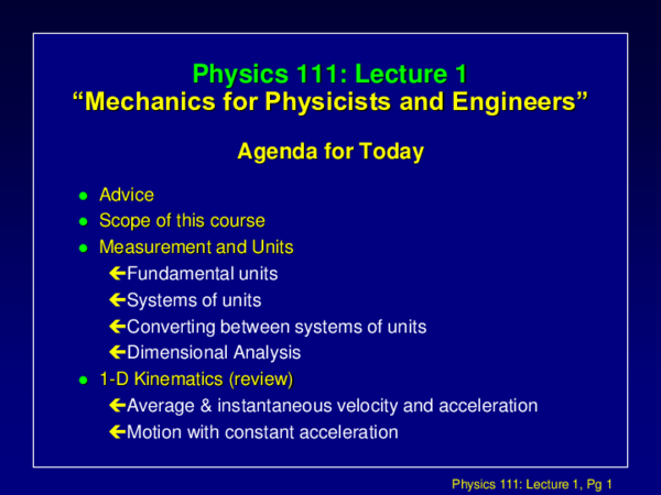 (PPT) dimension and unit - Basic Phisic 1