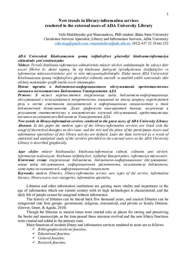 (PDF) New trends in library-information services rendered to the ...