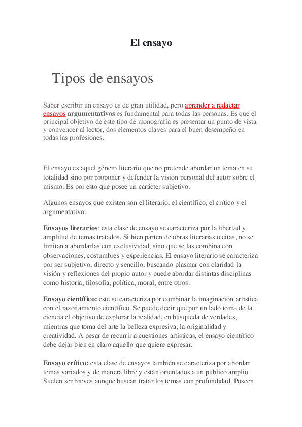 (DOC) Tipos de ensayos