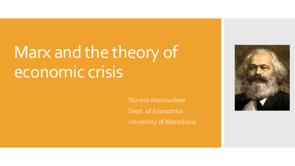 (PDF) Marx and the theory of economic crisis
