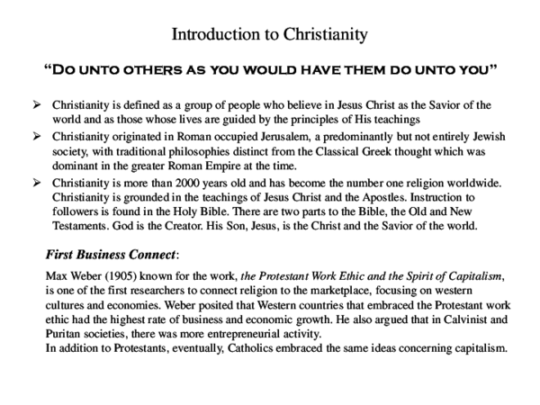 (PPT) Introduction to Christianity
