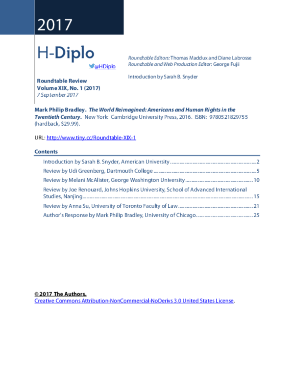 Hopkins Roundtable Text - Anciens Et Réunions