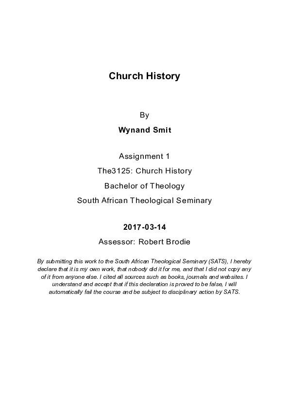 (DOC) Church History