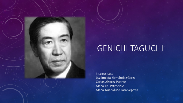 (PPT) Genichi Taguchi