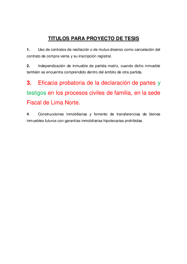 (DOC) TITULOS PARA PROYECTO DE TESIS