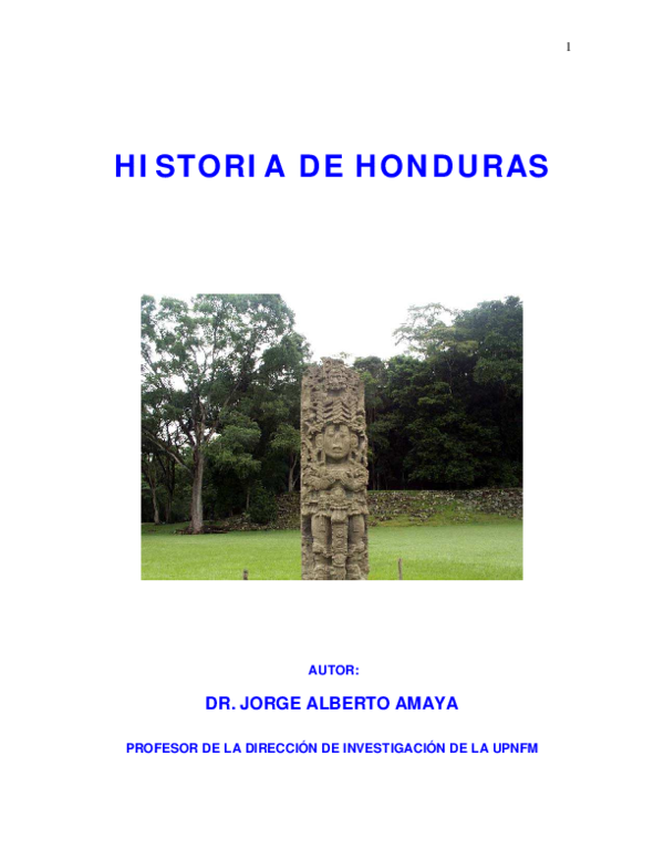 (PDF) HISTORIA DE HONDURAS