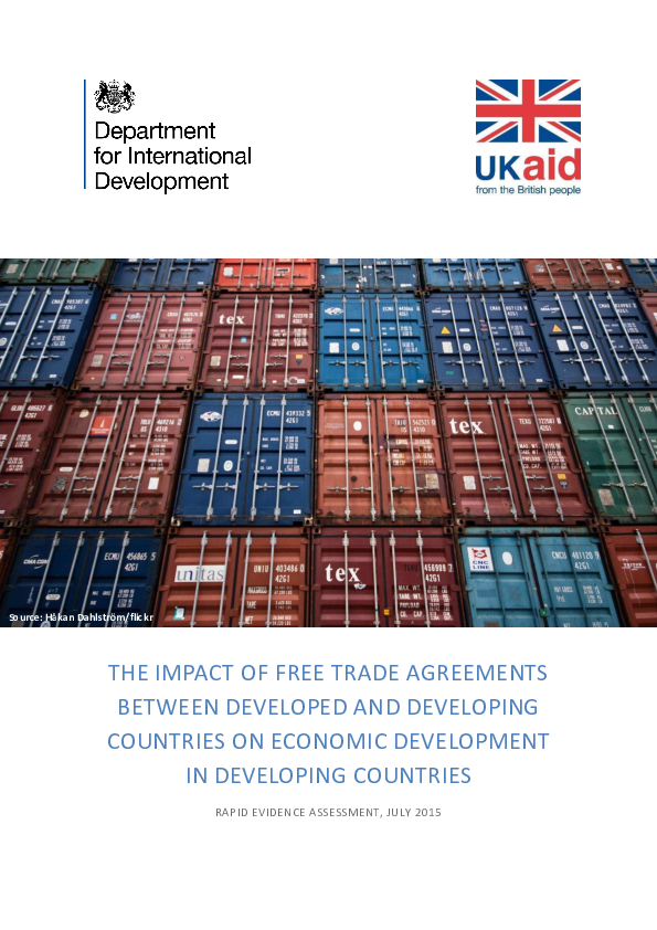 (PDF) THE IMPACT OF FREE TRADE AGREEMENTS BETWEEN DEVELOPED AND ...