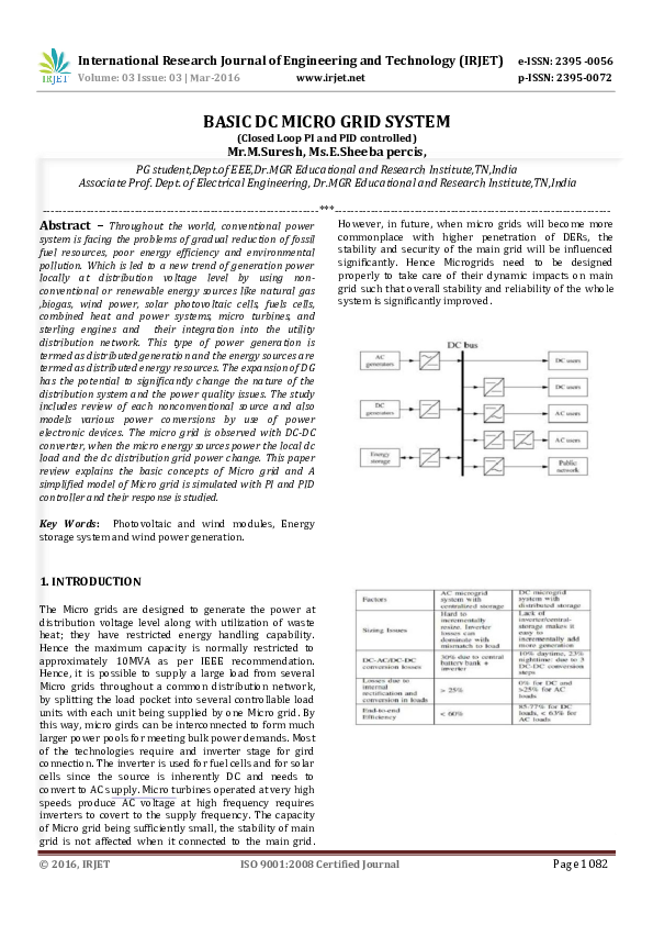 (PDF) BASIC DC MICRO GRID SYSTEM (Closed Loop PI and PID controlled