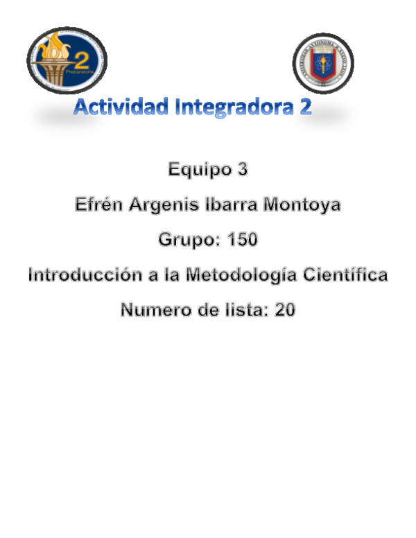 (PDF) Etapa 2 Actividad integradora Metodologia