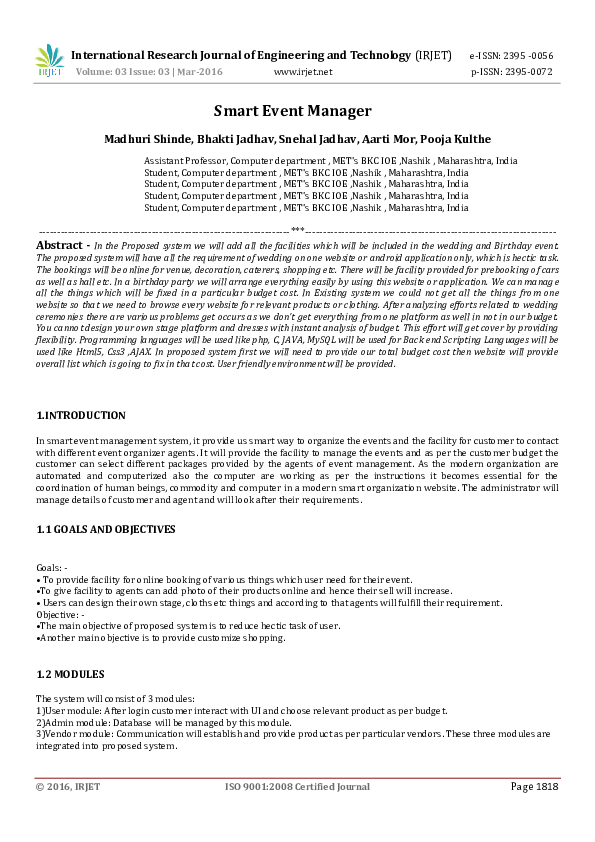 (PDF) Smart Event Manager