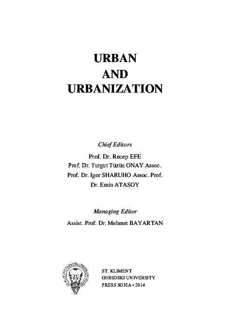 (PDF) URBAN AND URBANIZATION