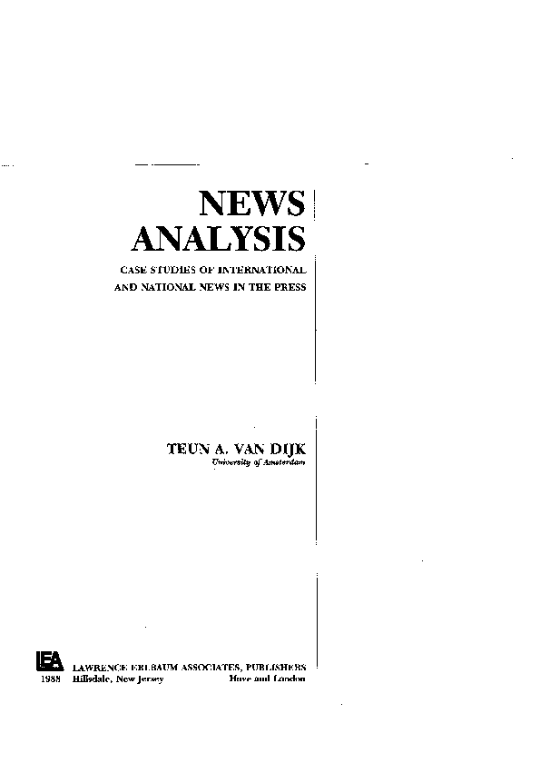 (PDF) NEWS ANALYSIS CASE STUDIES OF INTERNATIONAL AND NATIONAL NEWS IN ...