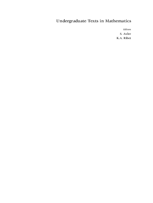 (PDF) Undergraduate Texts in Mathematics