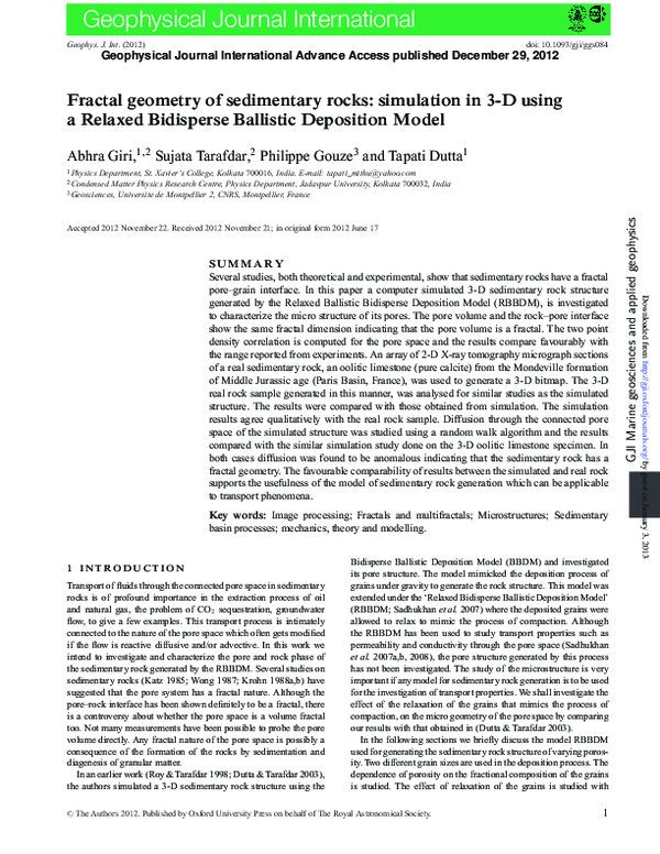 (PDF) Simulation of geological surfaces using fractals | EVANGELOS ...