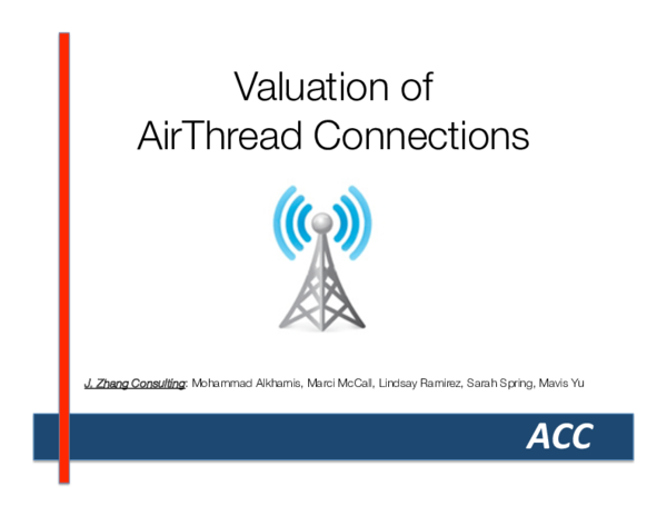 (PDF) ACC Valuation of! AirThread Connections