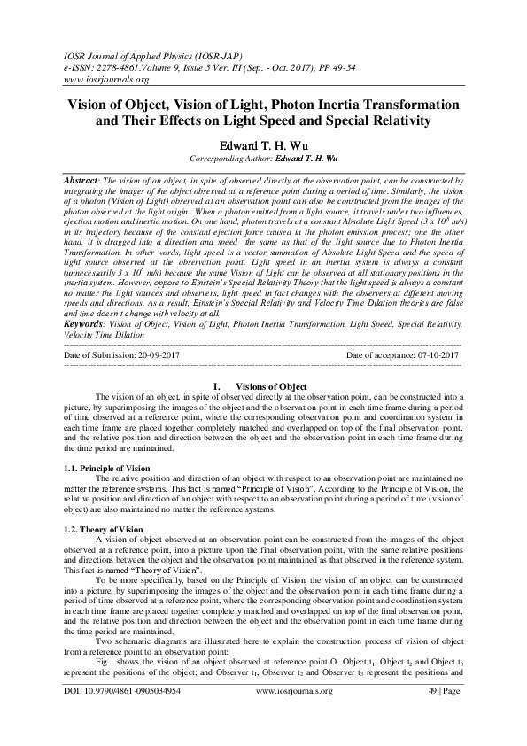 (PDF) Vision of Object, Vision of Light, Photon Inertia Transformation ...