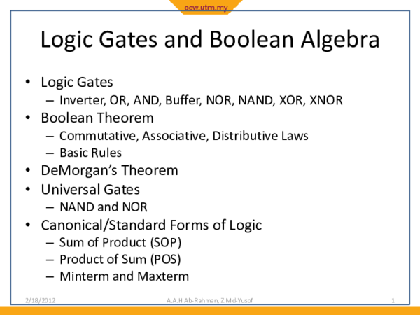 Pdf Logic Gates And Boolean Algebra Ahmed Amr And Sk Publisher