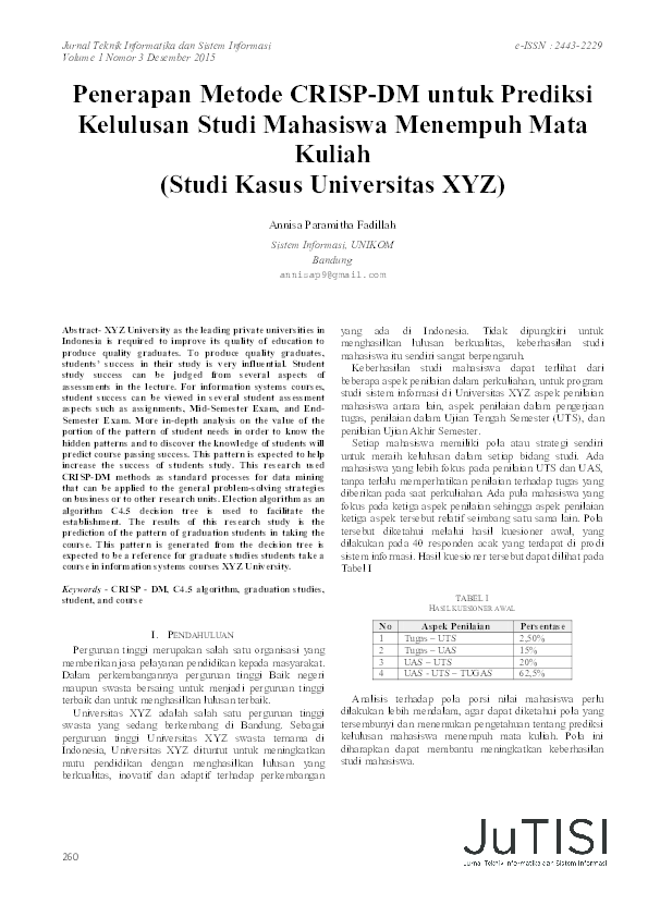(PDF) Penerapan Metode CRISP-DM untuk Prediksi Kelulusan Studi Mahasiswa Menempuh Mata Kuliah ...