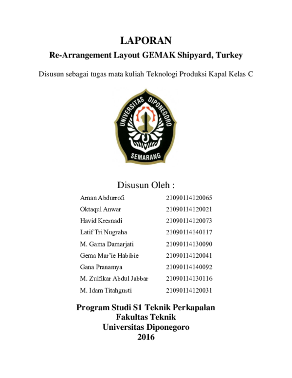 (DOC) Redesign Layout Galangan GEMAK Shipyard Turkey agar mempunyai ...