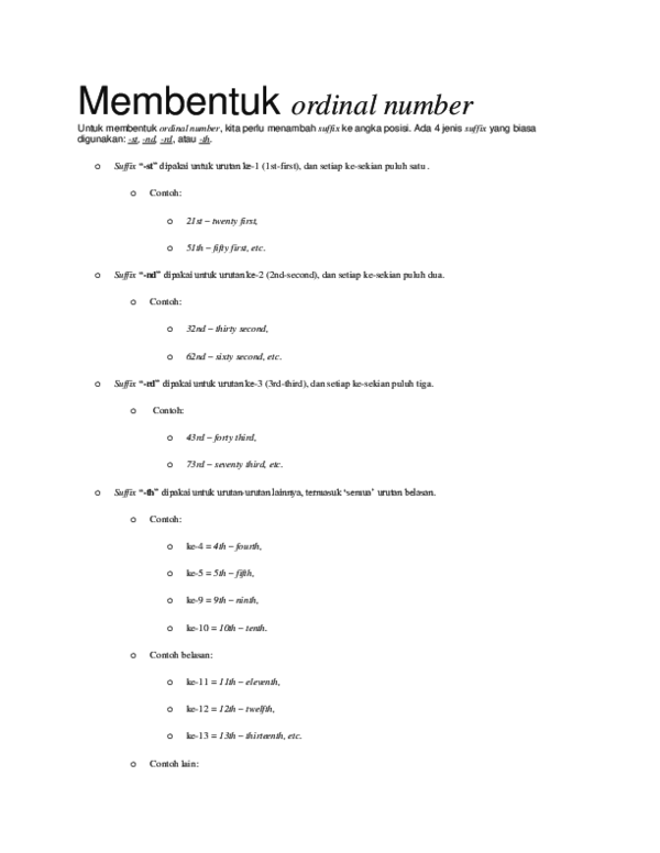 (DOC) Membentuk ordinal number