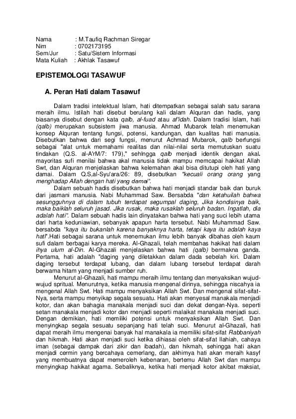 Doc Epistemologi Tasawuf