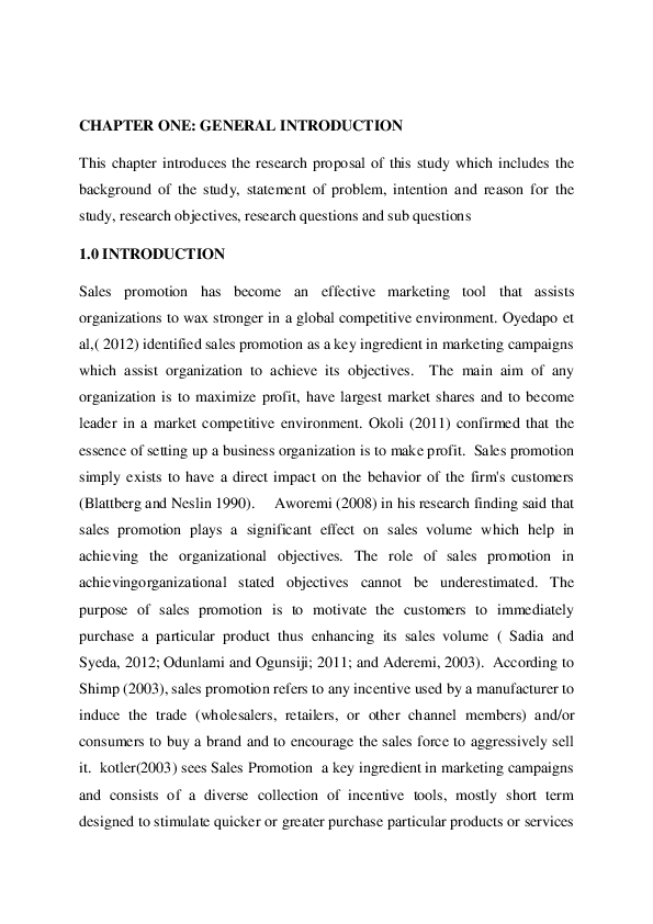 Doc Chapter One General Introduction