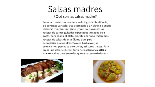 (PPT) Salsas madres