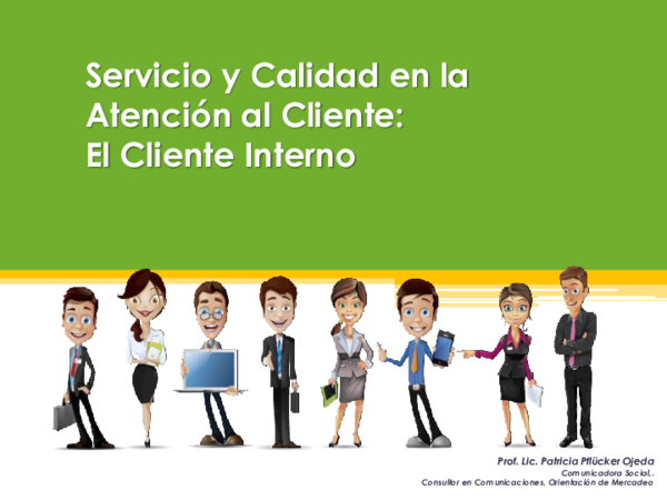 (PPT) Servicio una Perspectiva desde el Cliente Interno y Externo