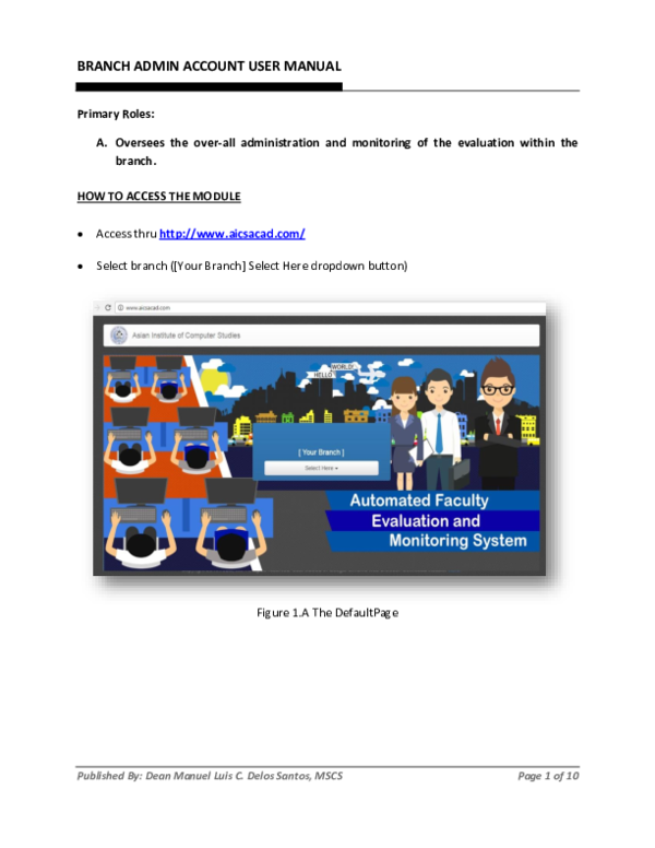 (PDF) BRANCH ADMIN ACCOUNT USER MANUAL