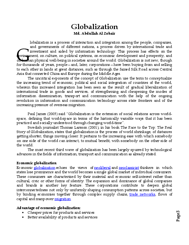 (DOC) Globalization