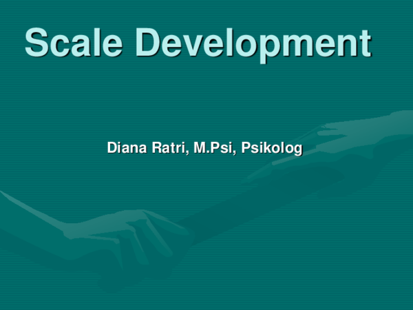 (PDF) Scale Development