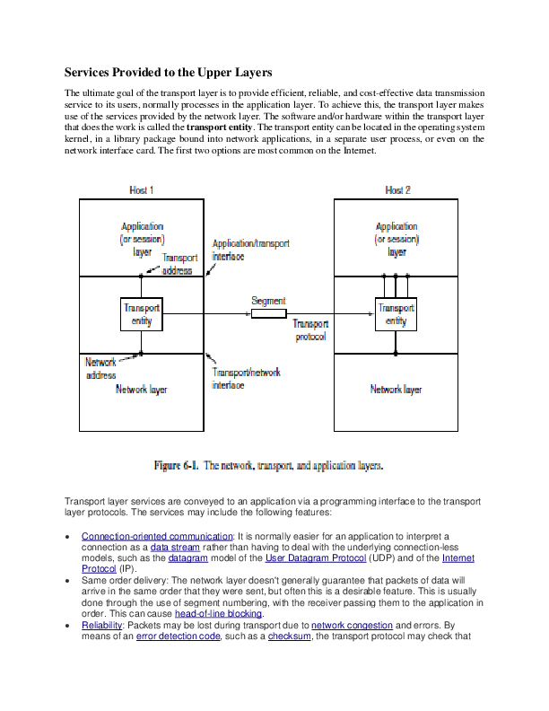 (DOC) Services Provided to the Upper Layers
