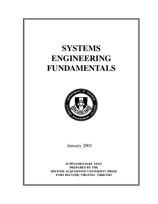 (PDF) System Engineering Fundamentals