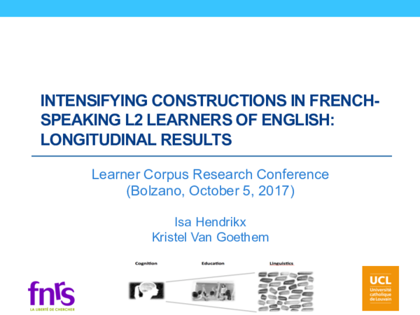 (PDF) INTENSIFYING CONSTRUCTIONS IN FRENCH- SPEAKING L2 LEARNERS OF ...